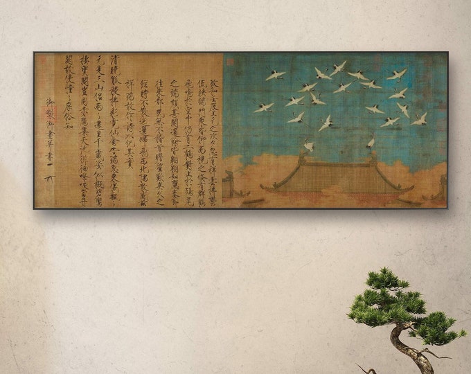Extra-long Horizontal Narrow Chinese Antique Painting, Song Dynasty ...
