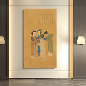 The Court Ladies of the Former Shu, 孟蜀宮妓圖, Ming Dynasty Antique Art ...