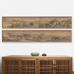 Long Scroll of Chinese Landscape Painting, Wang Hui, Well-know Ancient ...
