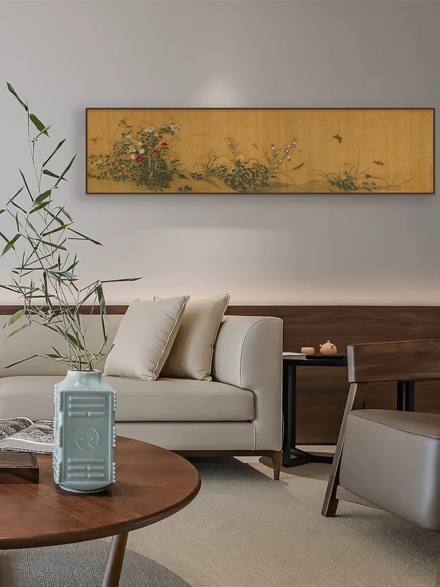 Long Scroll of Chinese Botanic Wall Art, Art Print, Five Dynasties ...