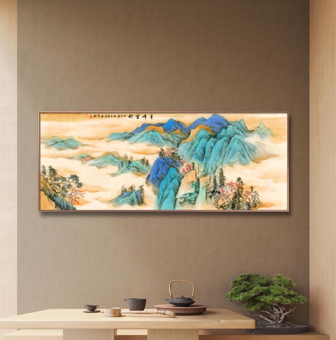 Classic Blue-green Shan Shui Painting, by Chinese Modern Artist Chang ...