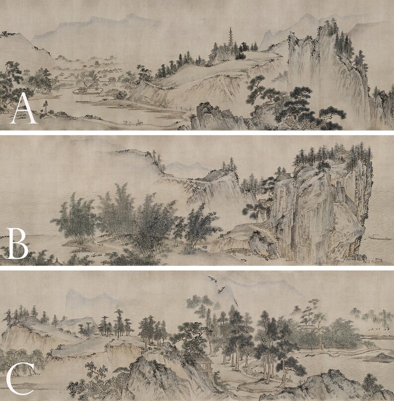 Excerpt Parts of Thousands of Miles Yangtze, Chinese Ming Dynasty ...