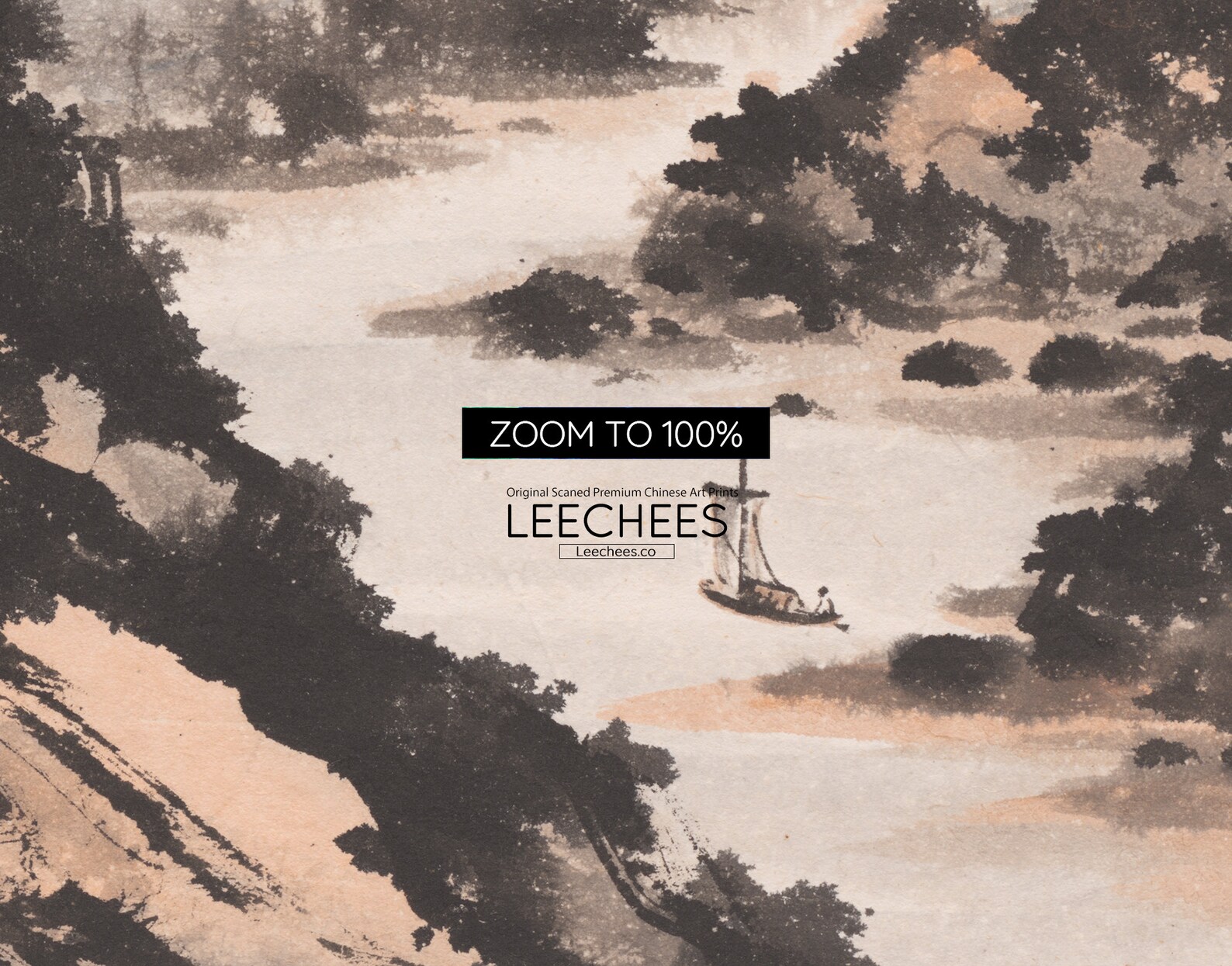 Large Size Vertical Chinese Landscape Brush Painting Art | Etsy