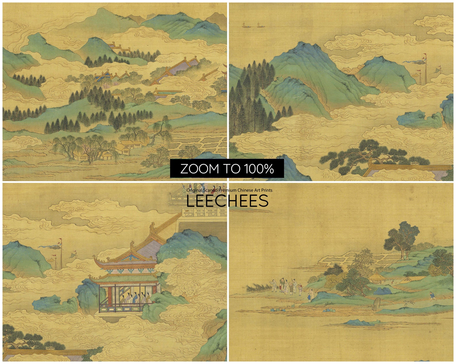 Ming Dynasty Antique Shan Shui Painting, Extra Wide and Narrow Chinese ...