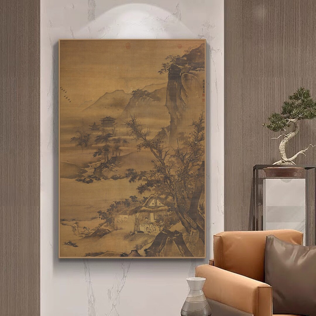 Picking Flowers in the Valley/ Ming Dynasty /dai Jin, Chinese Antique ...