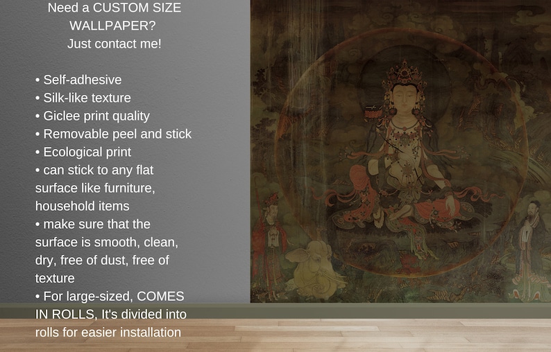 Murals of Fahai Temple, Bodhisattva Wall Art, Meticulous ...
