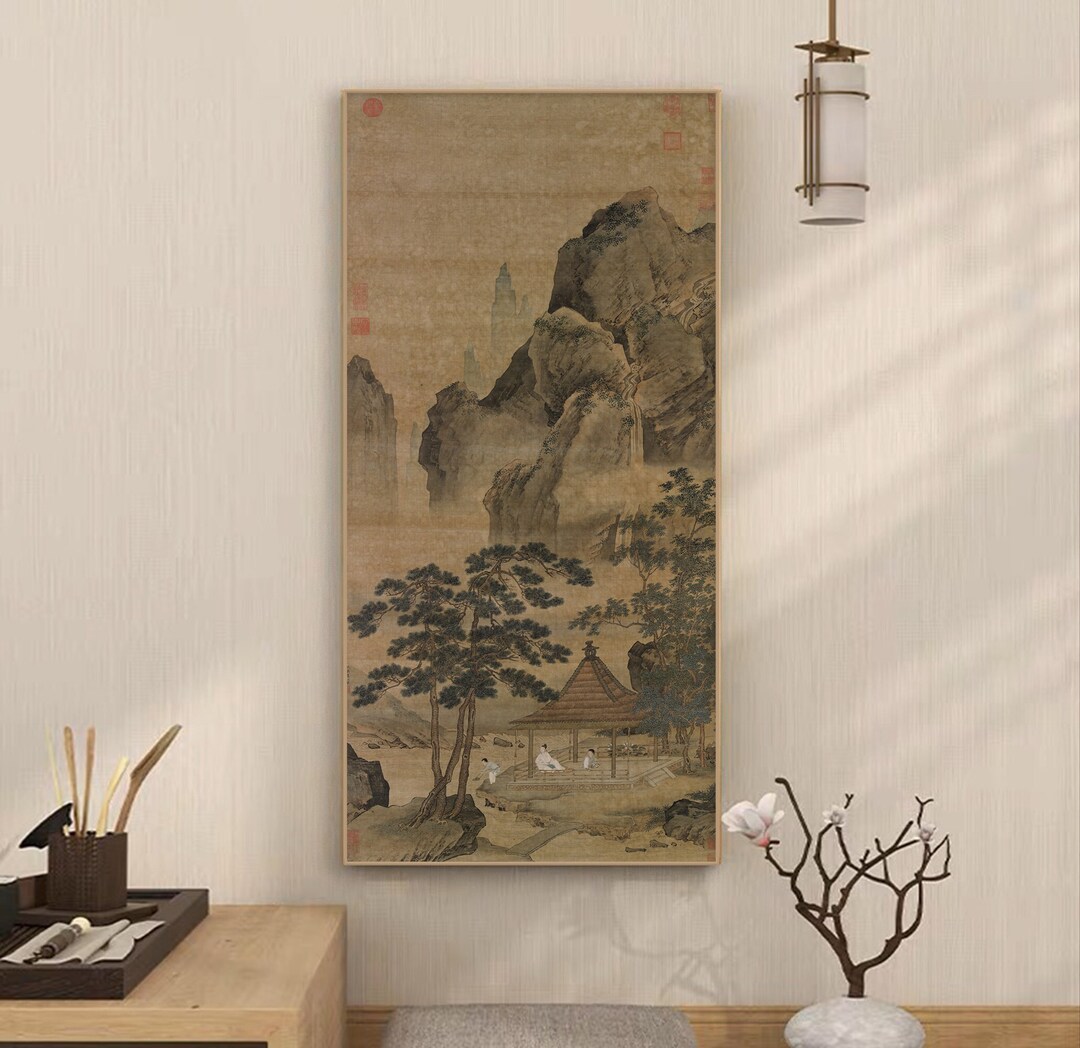 Listening to the Spring in the Pine Pavilion, Chinese Ancient Literati ...