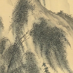 Chinese Literati Landscape Painting, Vintage Shan Shui Art, Handmade ...