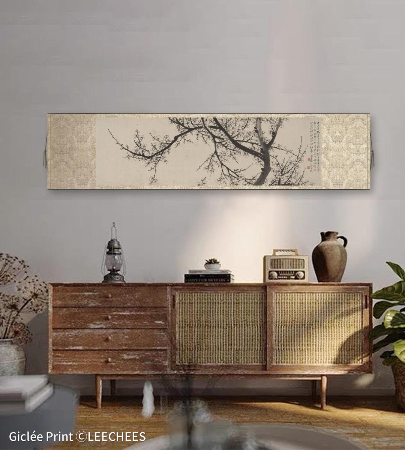 Plum Blossoms in Full Bloom, Chinese Antique Plum Brush Painting ...