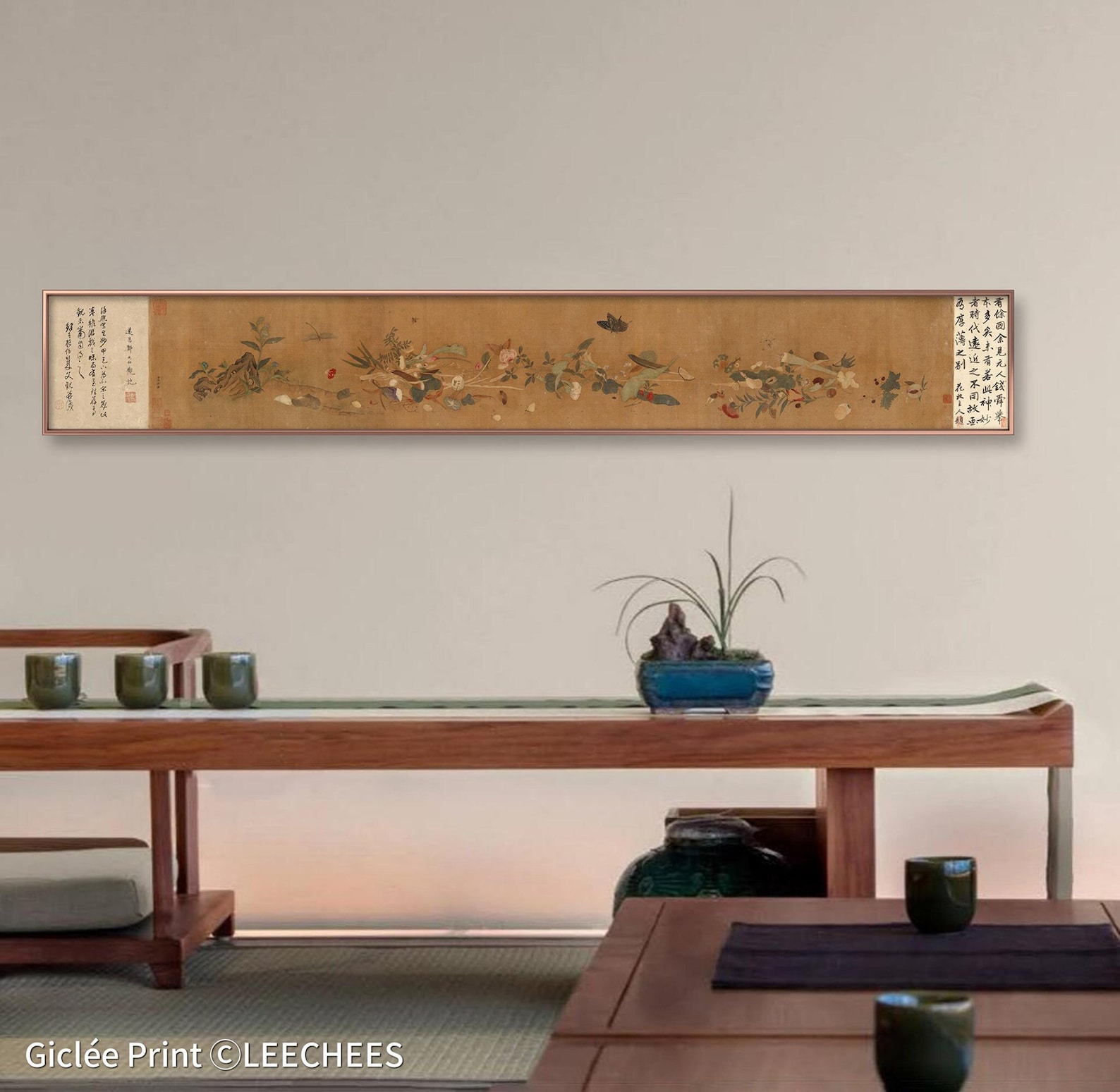 Long Scroll of Botanic Painting, Chinese Antique Meticulous Painting ...