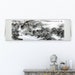 Black and White Mountain Painting, Misty Mountain Landscape Art ...