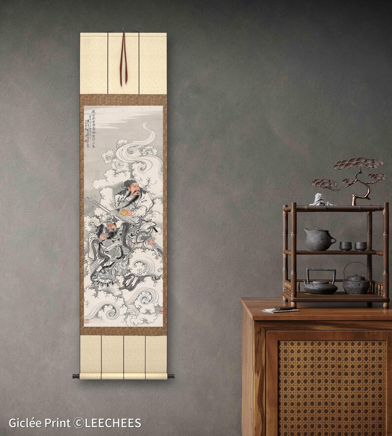 The Chinese Traditional Meticulous Portrait Painting of Guan Yu/lord ...