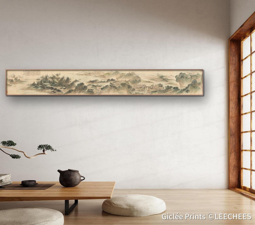 Ming Dynasty/17th Century, Long Scroll of Miles Mountains and Rivers ...