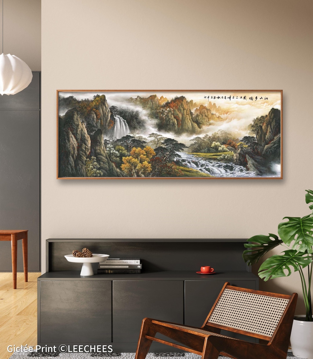 The Homeland is Beautiful and Charming, Autumn Scenery Ink Brush ...
