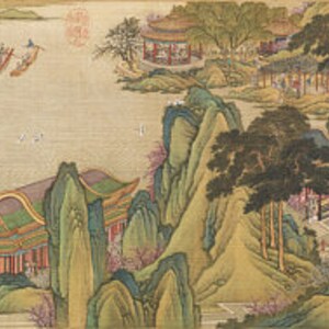 Spring Dawn in the Han Palace, Version of Qing Dynasty, Vintage Retro ...