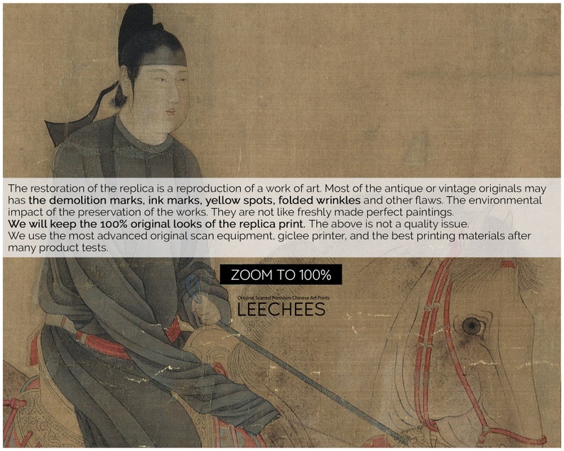 Lady Guoguo’s Spring Outing, Silk Print, 虢國夫人游春圖卷 by Zhang Xuan 907 ...