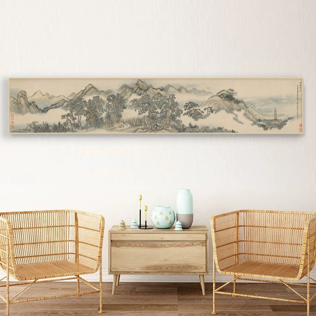 Wang Hui's Shan Shui Painting of the Qing Dynasty, Vintage-retro Art ...