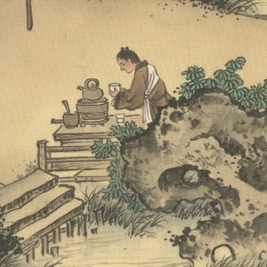 Chinese Literati Landscape Painting, Vintage Shan Shui Art, Handmade ...