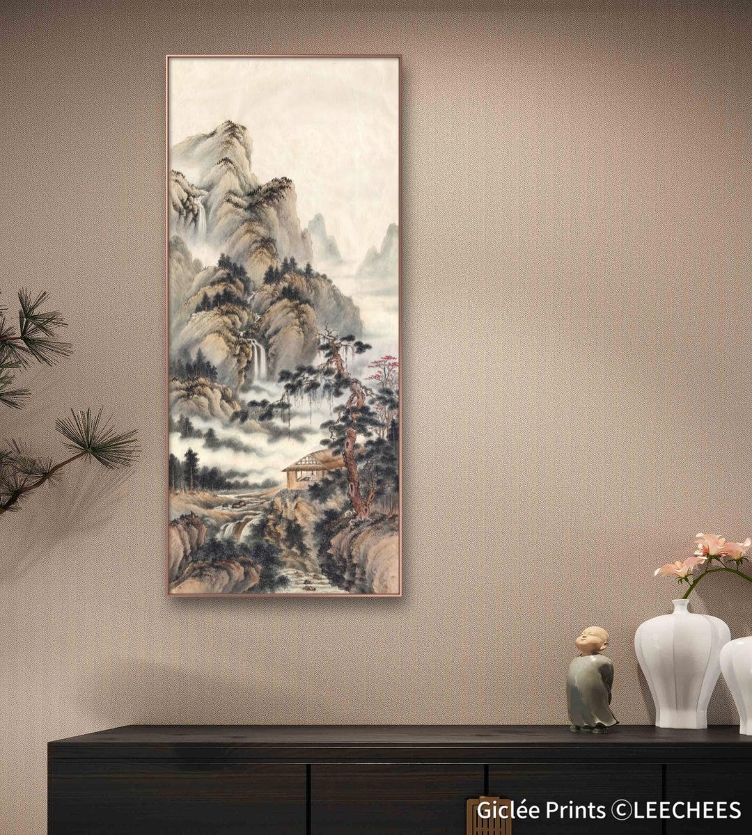 Lofty Shan Shui Art, Cascading Mountains, Misty Waterfalls, Chinese ...