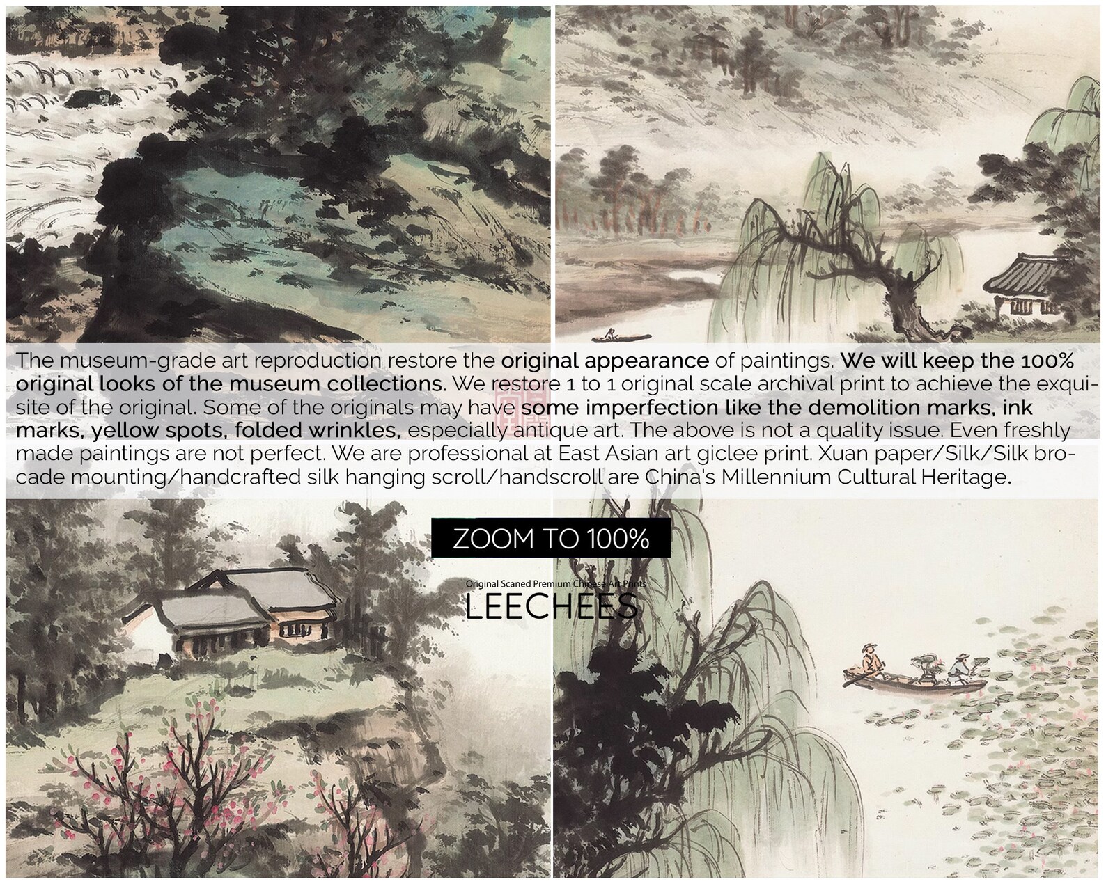 Spring, Summer, 2 Screens of Landscape Paintings of the Seasons ...