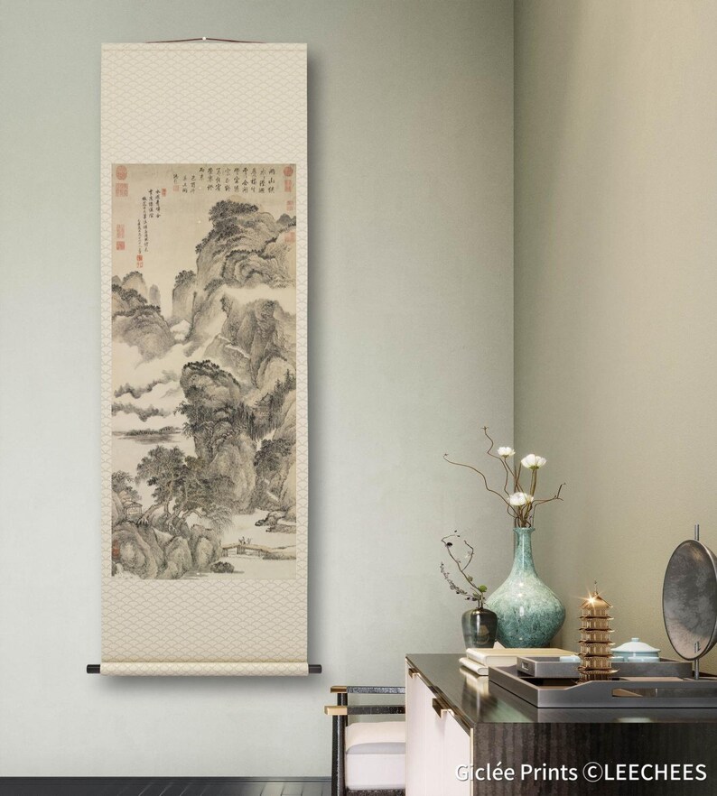 Antique Chinese Painting Replica East Asian Retro Style Shan - Etsy