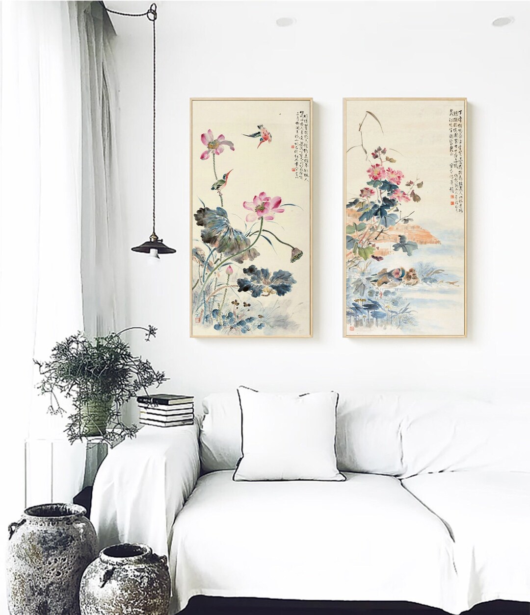Chinese Bird-and-flower Painting High Quality Print, Boneless Flowers ...