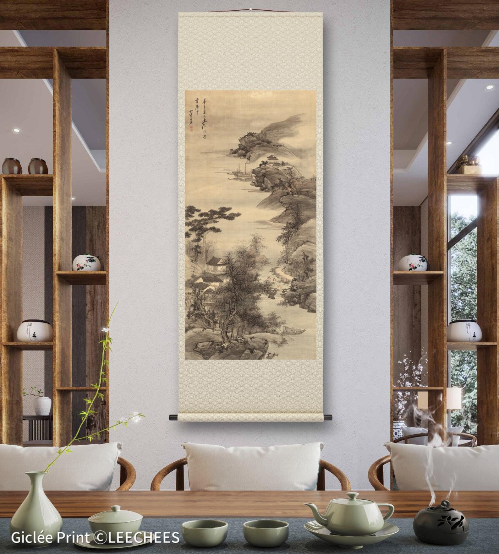 Visiting Friends at the River Pavilion, Minimal Shuimo Shan Shui ...