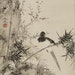 Minimal East Asian Botanic Art Giclee Print, Japanese Painter Yamamoto Baiitsu, Vertical Narrow ...