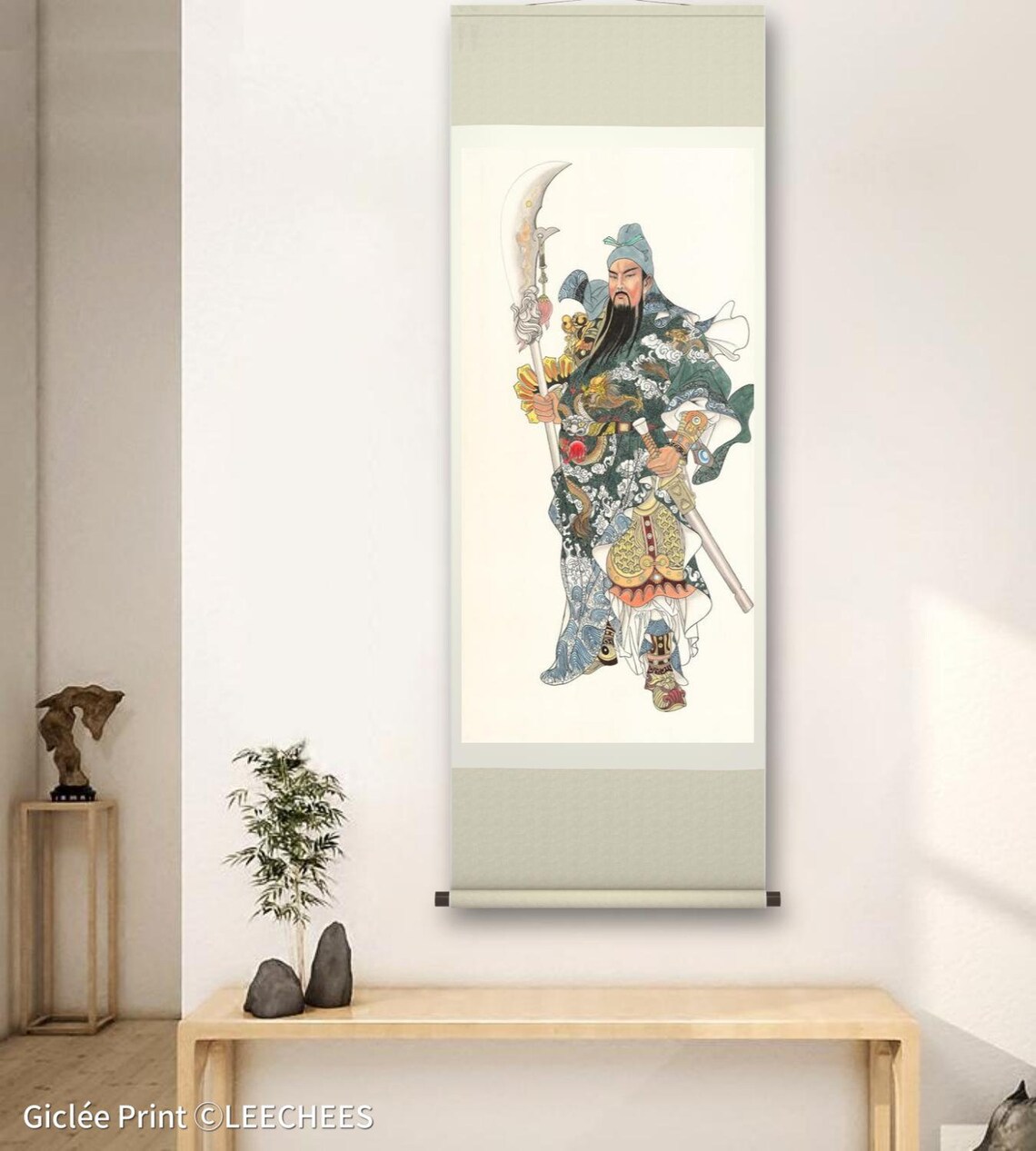 Portrait of the Chinese Ancient General - Guan Yu, Chinese Ink Martial ...
