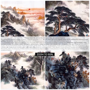 Large Long Horizontal Taishan Mountain Painting, Mount-tai Landscape ...