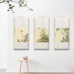 Vintage Bird-and-flower Painting Replica, Auspicious Spring Blossoms ...