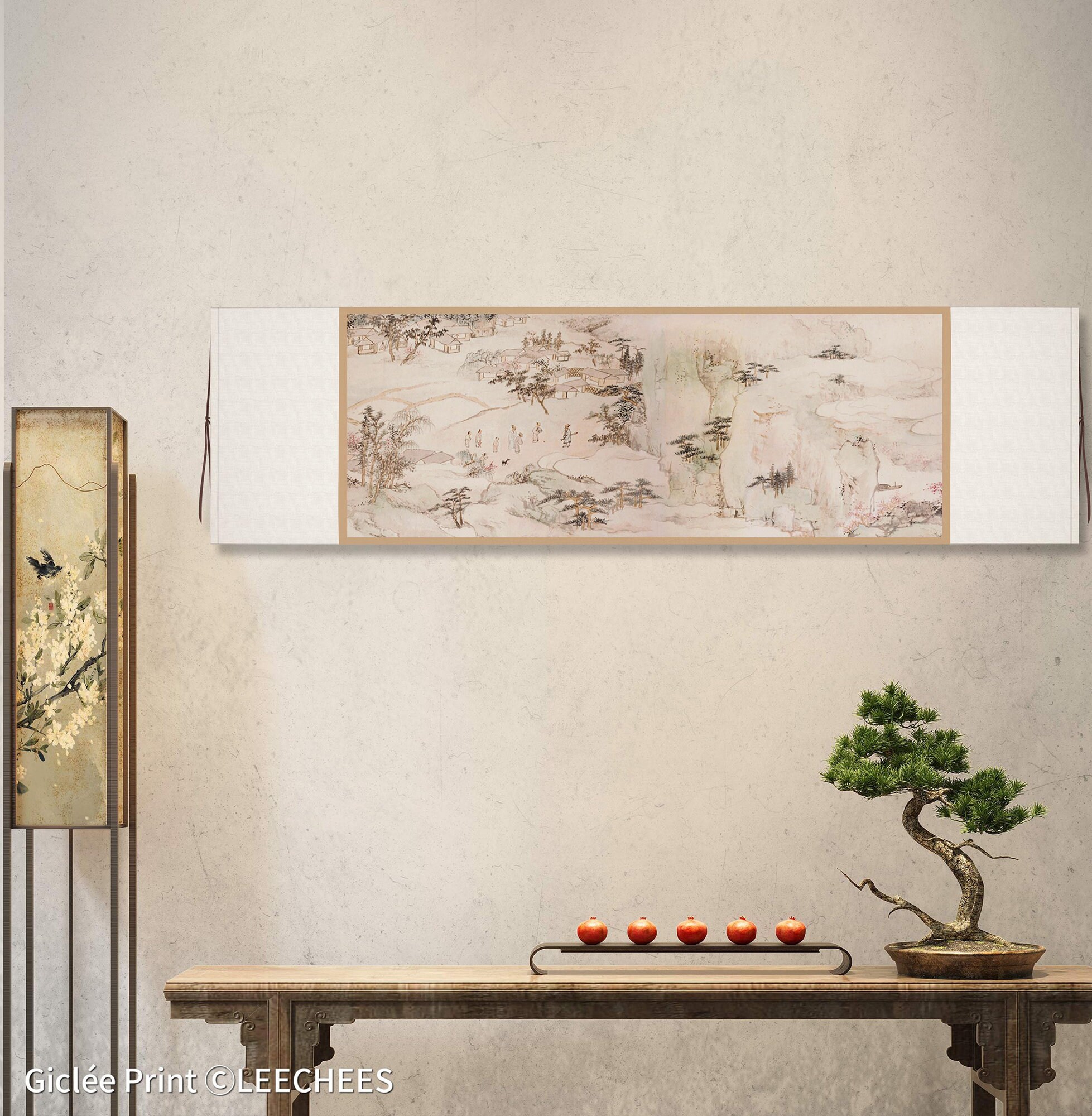 Peach Blossom Spring, Qing Dynasty Chinese Landscape Painting, Shan ...