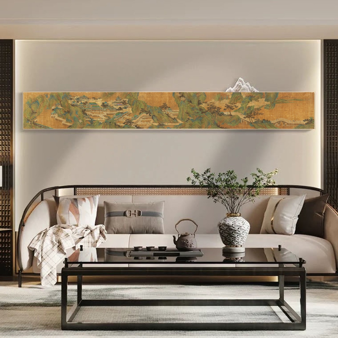 Blue Green Shanshui Art, 界画, ē Páng Palace, Chinese Antique Pavilions ...