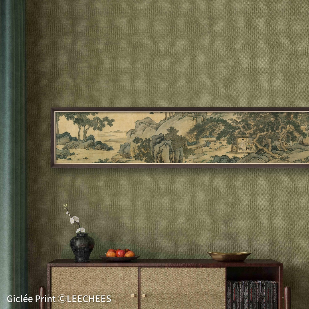 Chinese Ancient Literati Landscapes Painting, Long Scroll of Shan Shui ...