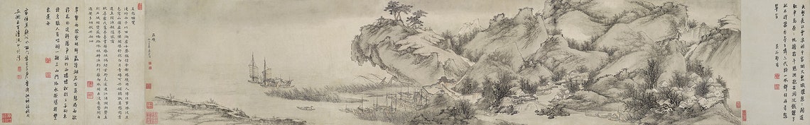 Extra Long Horizontal Narrow Landscape Art Print Long Wall - Etsy