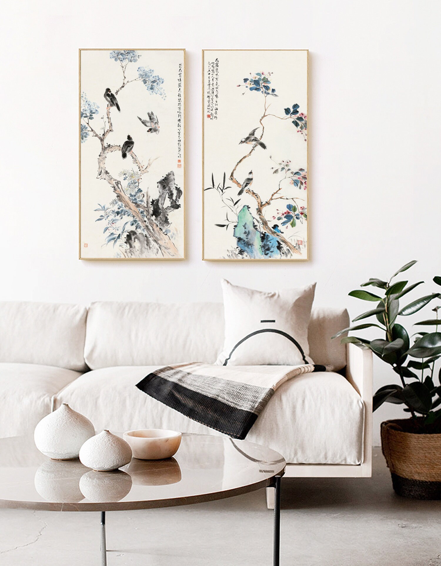 Chinese Bird-and-flower Painting High Quality Print, Boneless Flowers ...