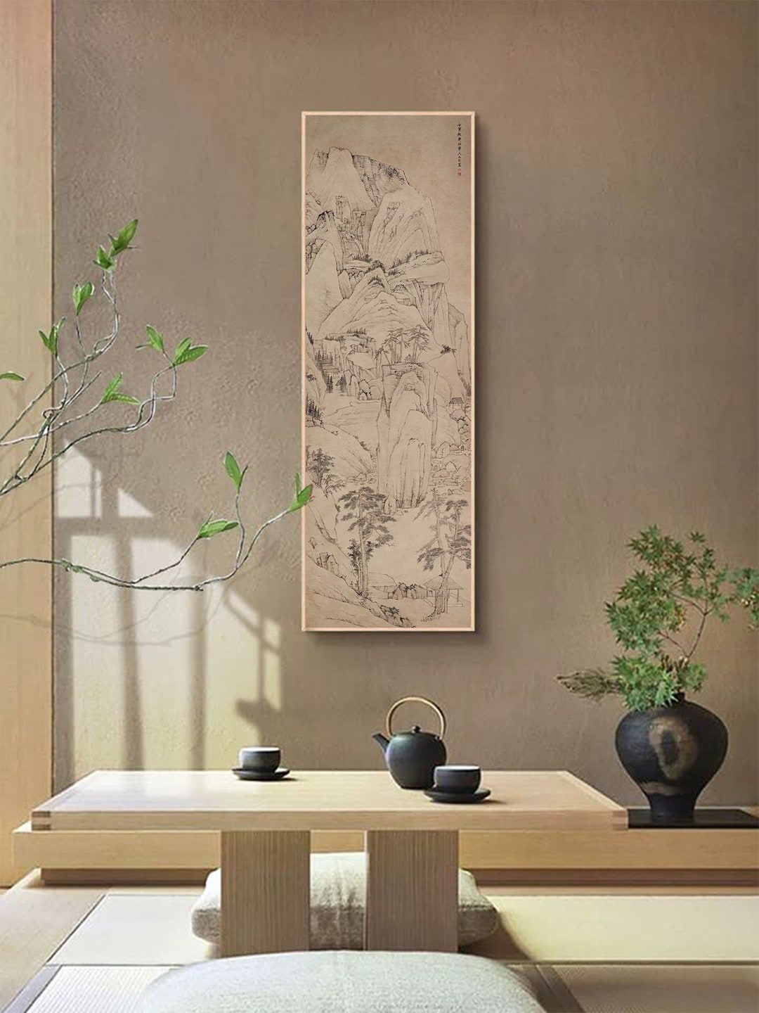 Winter Snowy Mountain, Hong Ren 弘仁, Qing Dynasty, Ancient Chinese ...