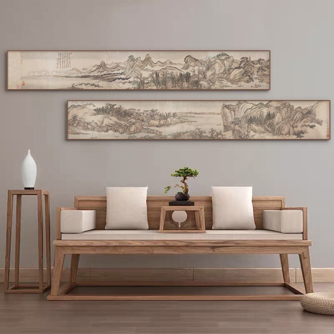 Long Scroll of Chinese Landscape Painting, Wang Hui, Well-know Ancient ...