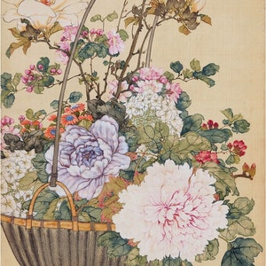 Chinese Traditional Boneless Flowers Art, Handcrafted Silk Hanging ...