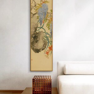 Vertical Narrow Chinese Screen Hanging Scroll, Giclee Silk Print ...