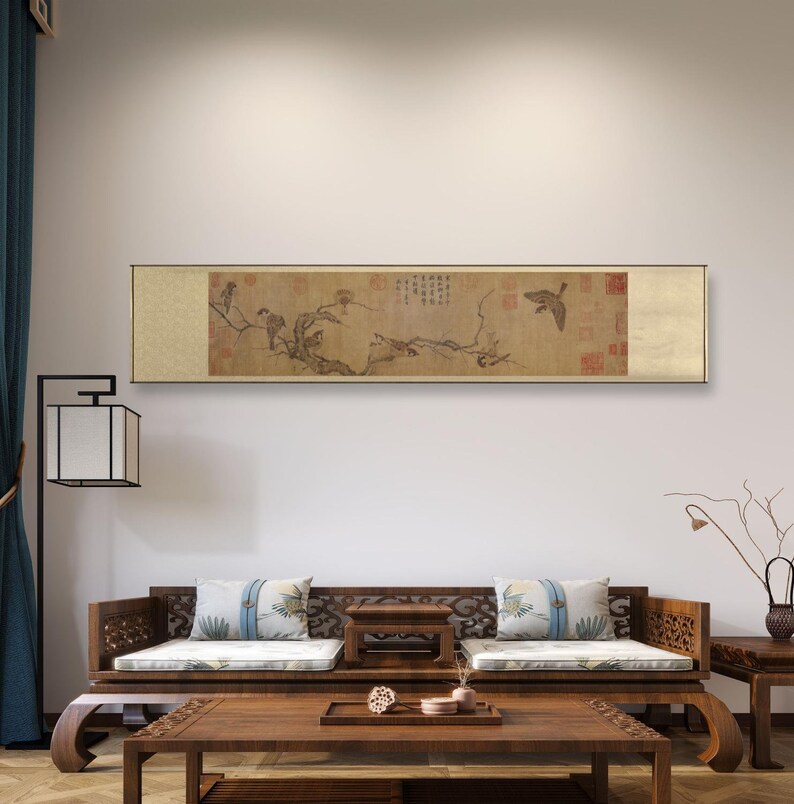 Sparrows by Cui Bai 12th Century Chinese Antique Painting - Etsy