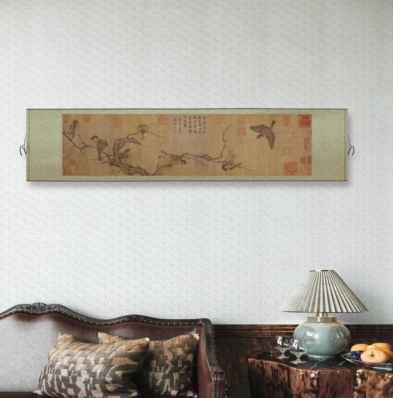 Sparrows by Cui Bai 12th Century Chinese Antique Painting - Etsy
