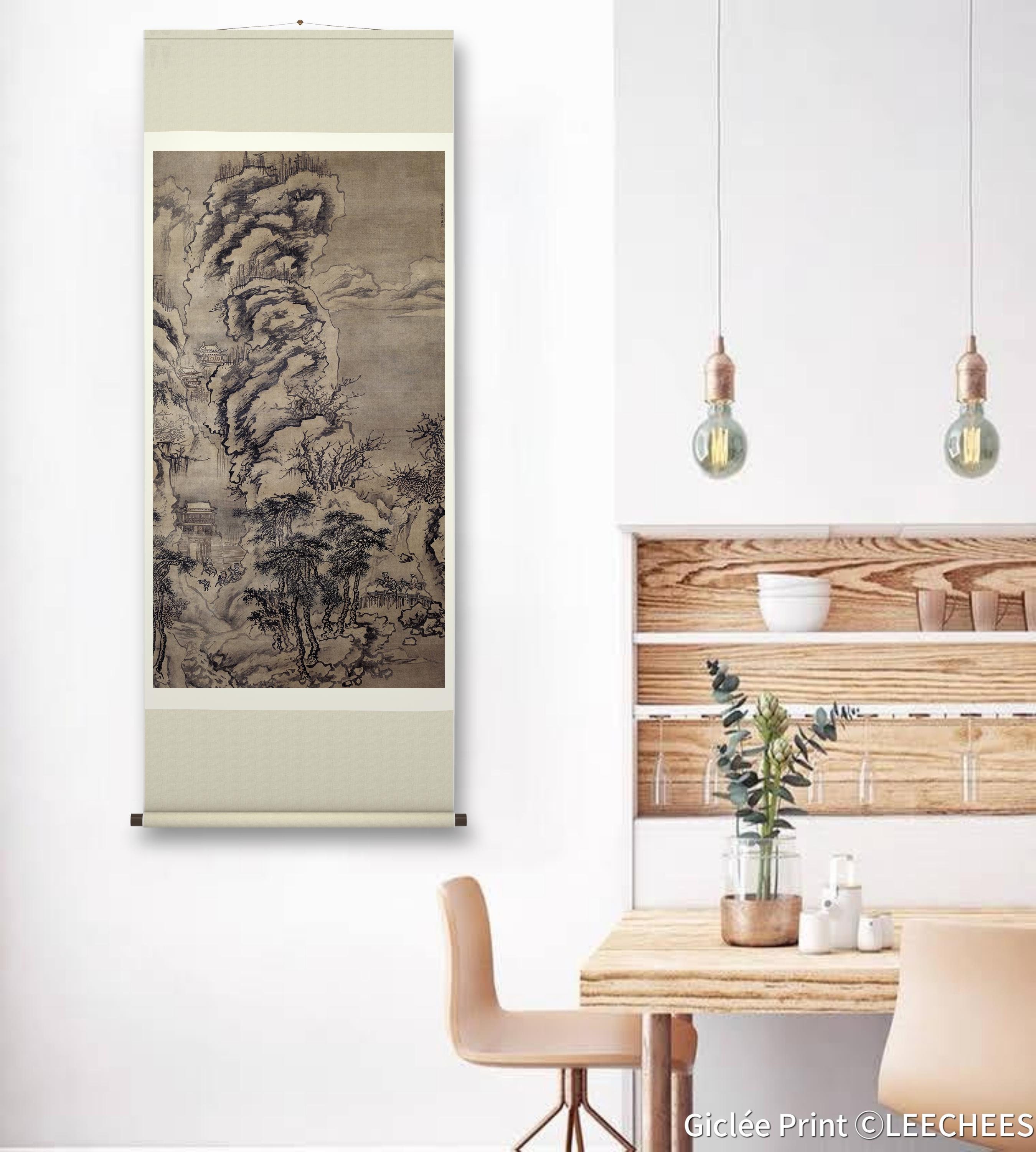 Classic Chinese Traditional Mountain Landscape Painting, Unframed ...