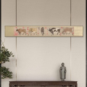 Extra Long Horizontal Five Oxen, Han Huang, Tang Dynasty, 五牛圖 唐代 韩滉 ...