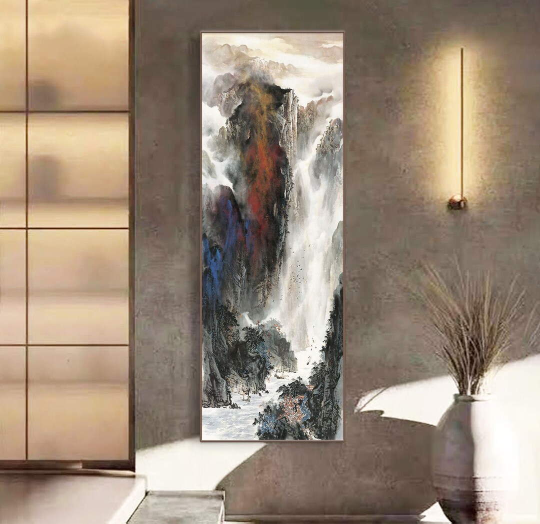 New Chinese Abstract Landscape Painting, Imitation of Zhang Daqian's ...