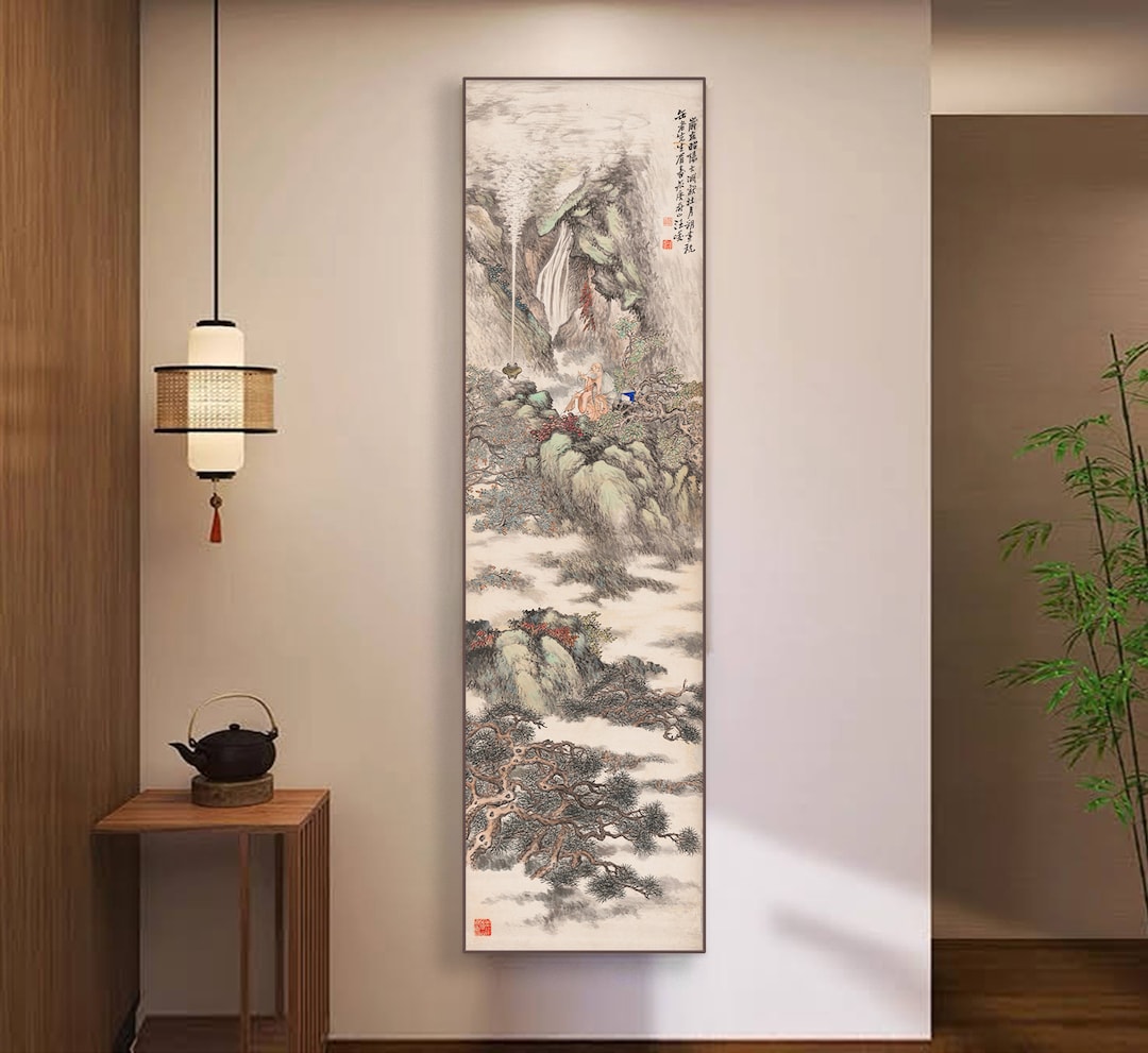 God of Longevity, by Wang Jun, Chinese Shan Shui Painting Art Replica ...