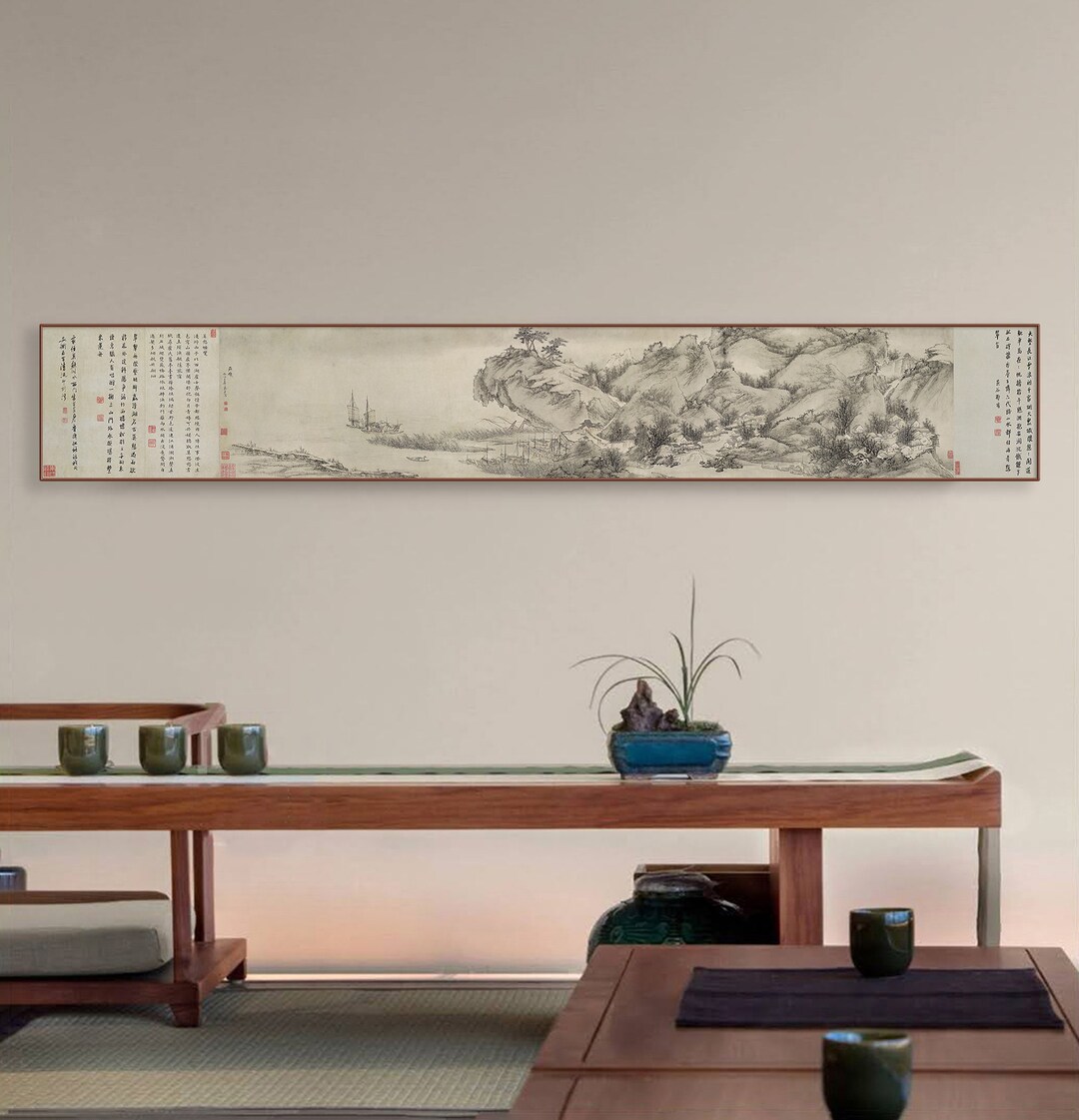 Extra Long Horizontal Narrow Landscape Art Print, Long Wall Art, Long ...