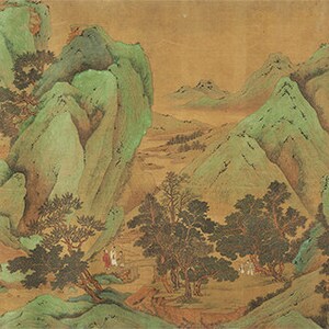 Extra Wide Shanshui Wall Art, Horizontal Narrow Antique Mountain ...