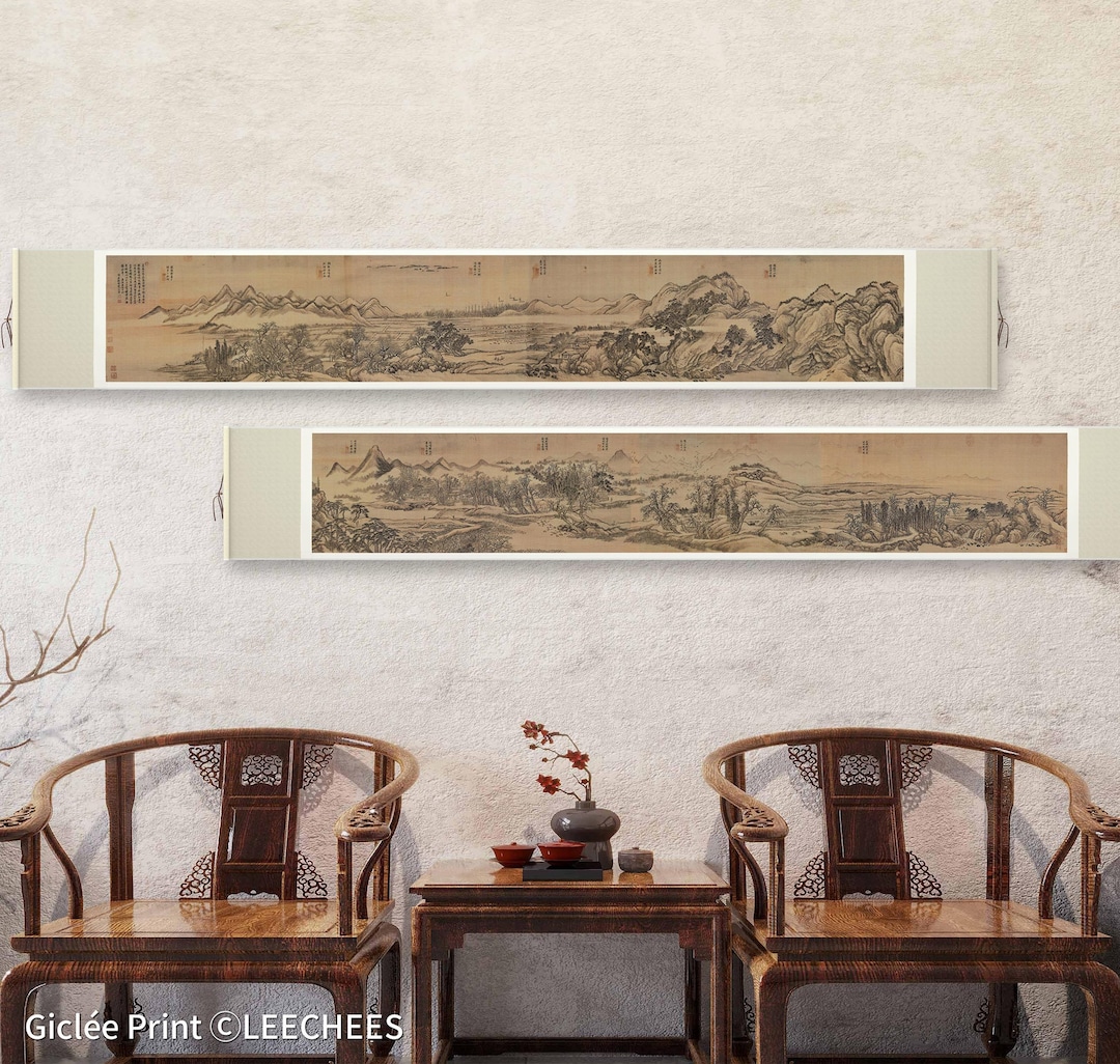 Long Scroll of Chinese Landscape Painting, Wang Hui, Well-know Ancient ...