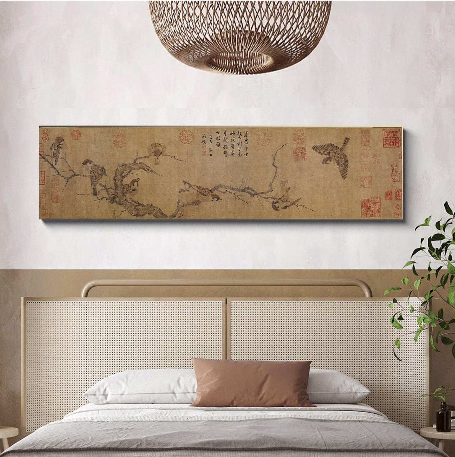 Sparrows by Cui Bai 12th Century Chinese Antique Painting - Etsy